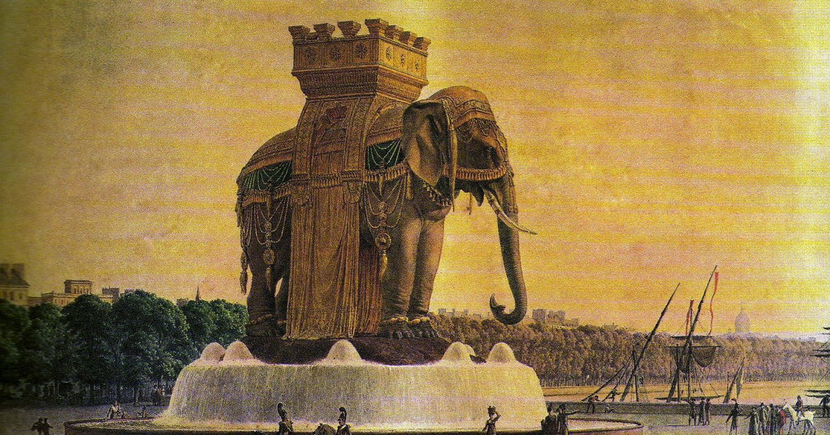 Forgotten Giant Elephant Project in Paris