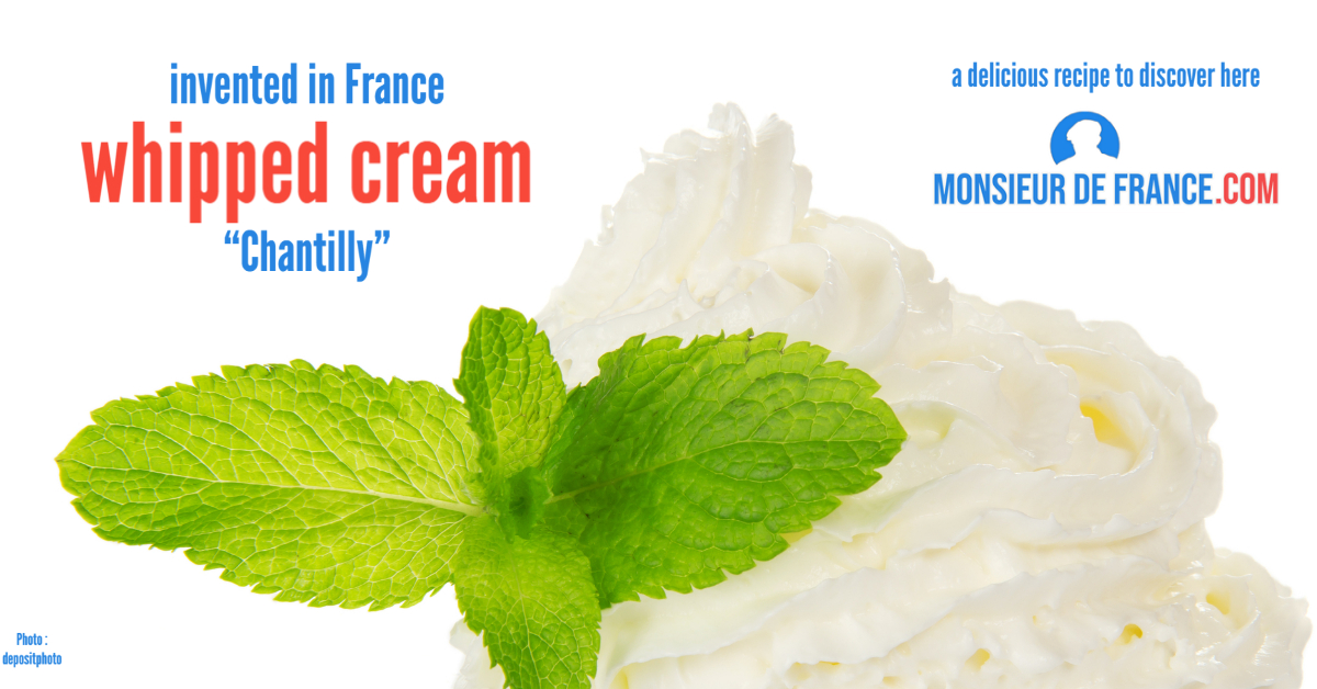 The real whipped cream is the "chantilly" cream