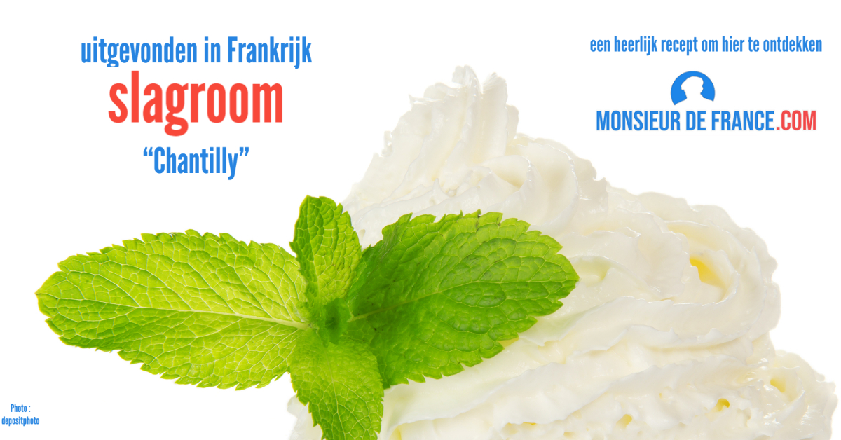 De echte slagroom is de "chantilly" room